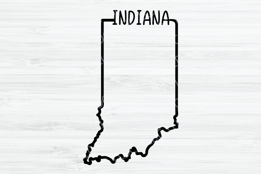 Indiana Outline SVG. Indiana Vector File. Indiana Design. Indiana State ...