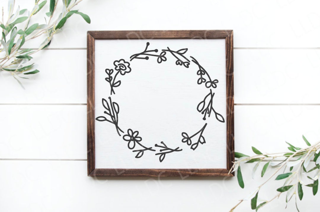 Wildflower Frame SVG | Botanical Svg | Hand Drawn Wild Flowers Svg ...
