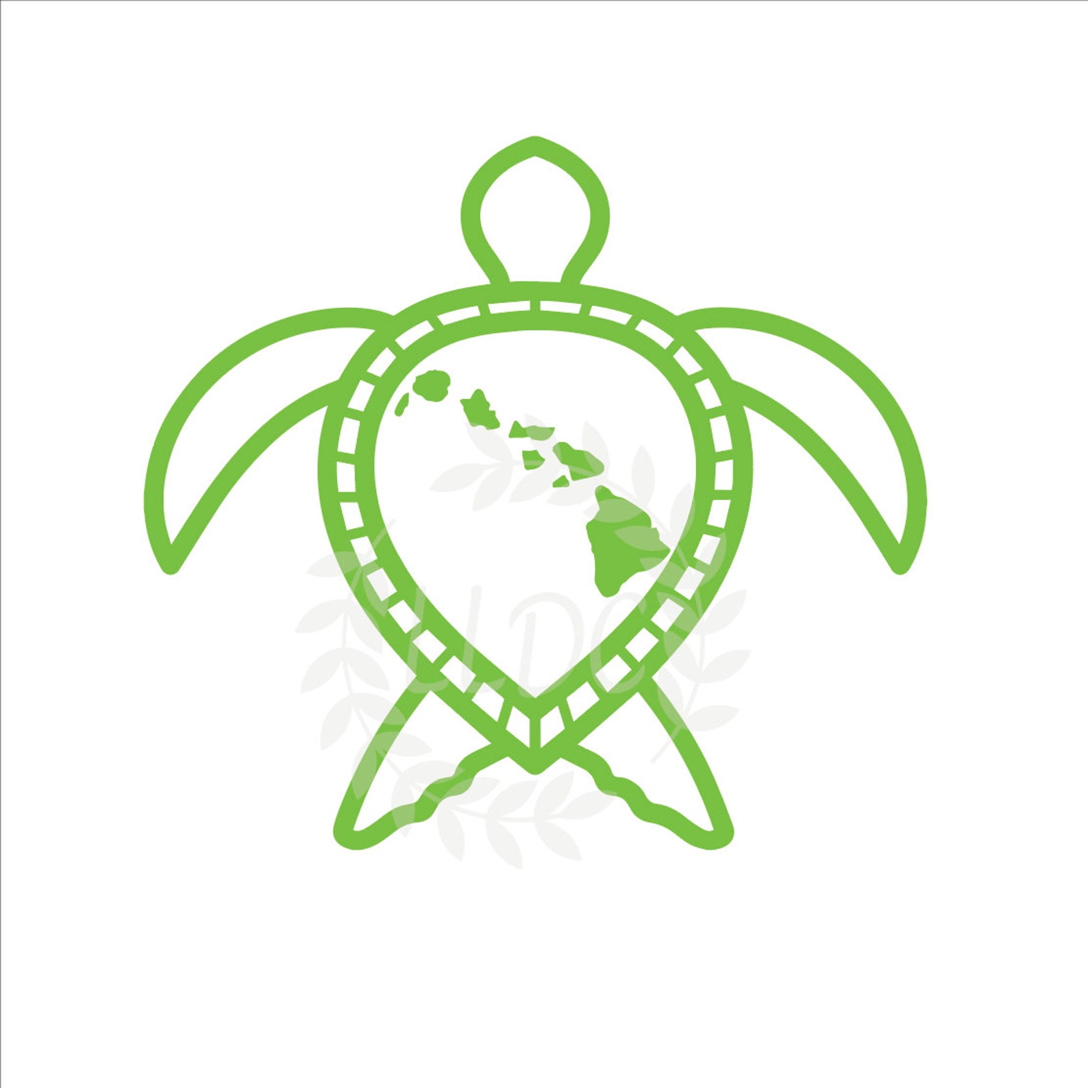Turtle With Hawaiian Islands on Shell SVG File. Turtle - Etsy