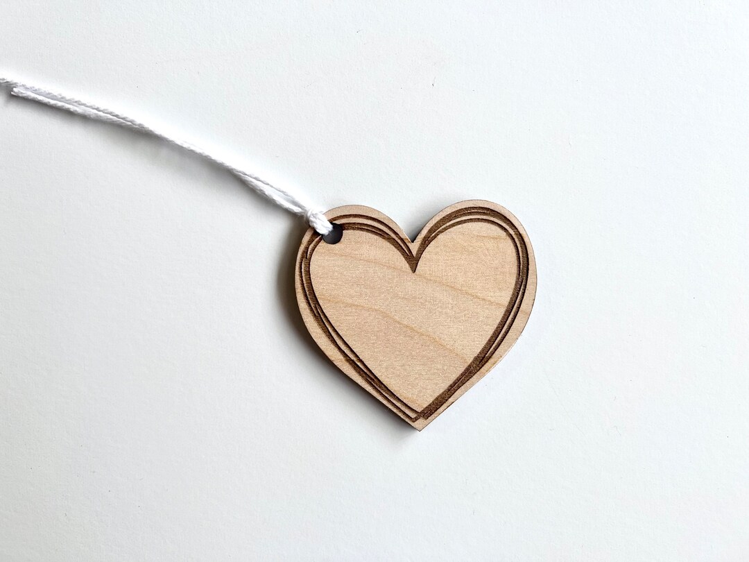 Laser Mini Heart Valentine Gift Tags Digital File, Heart Gift Tags Svg ...