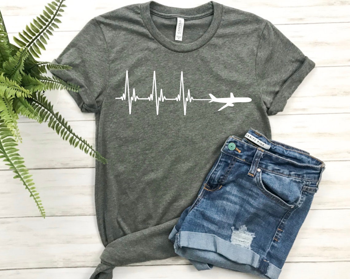 Airplane SVG. Flying Airplane Svg. Plane Heartbeat Svg Cutting | Etsy