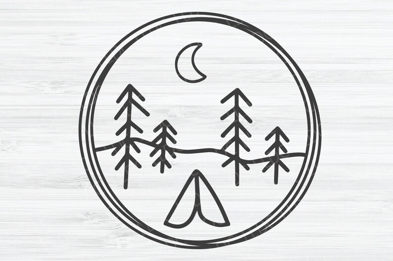 Camping SVG Hand Drawn Campsite Svg Tent Svg Camp Svg - Etsy