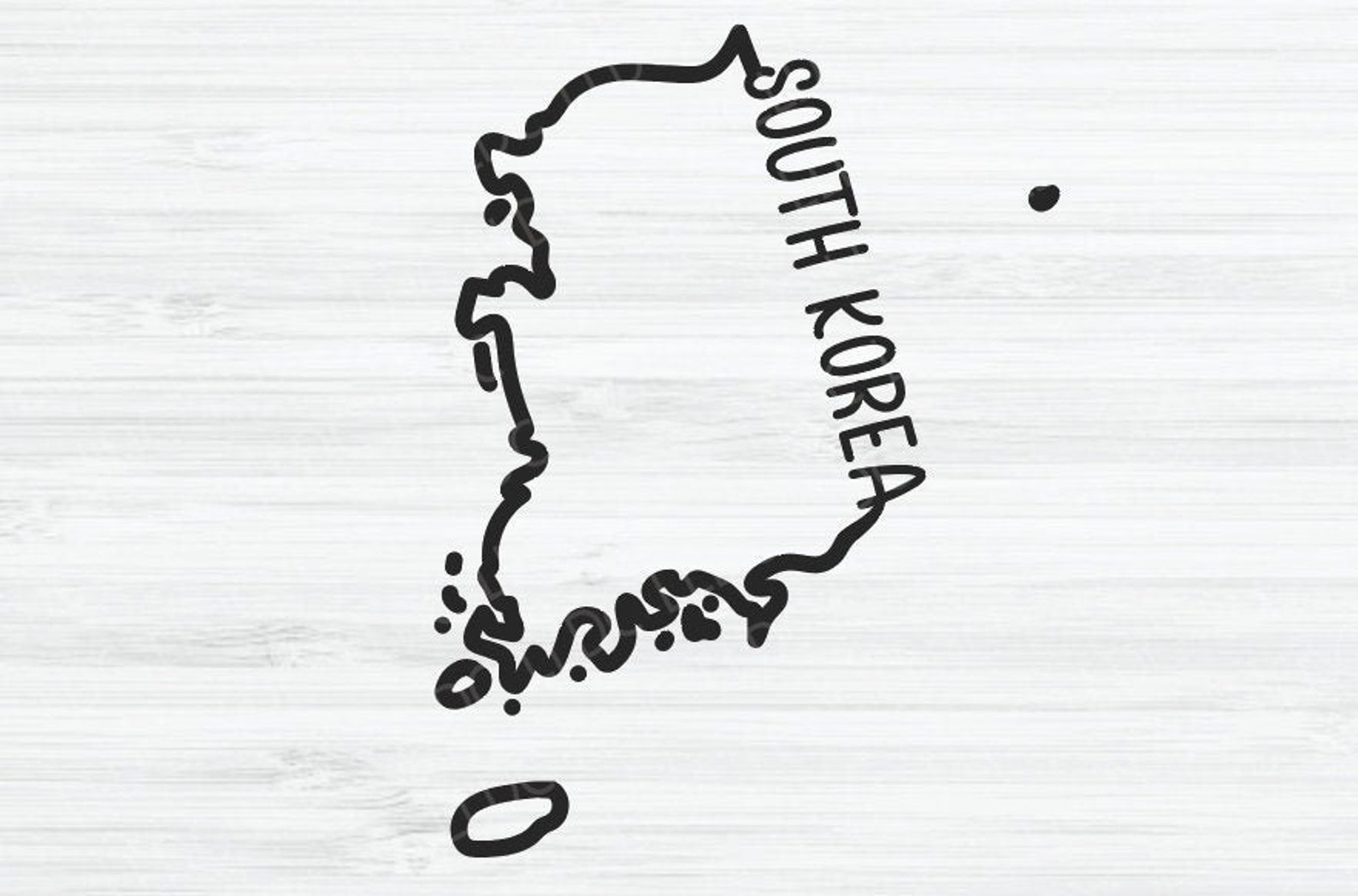 South Korea Outline SVG South Korea Vector File South Korea - Etsy