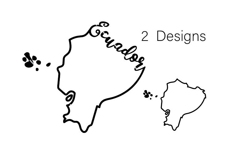 Ecuador Outline SVG, Ecuador Cursive Vector, Ecuador Design, Country ...