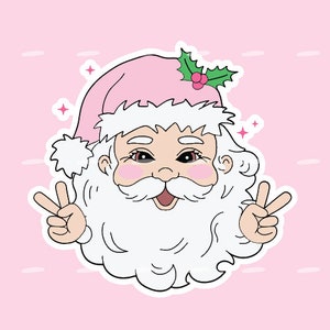 Printable Pink Christmas Digital Sticker Bundle, Digital PNG Stickers ...