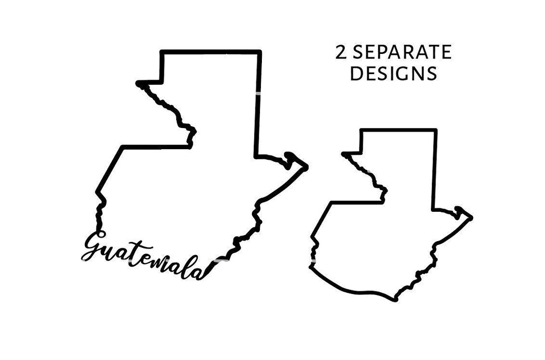Guatemala Outline SVG PNG, Guatemala Cursive Vector, Gatemalan Design ...
