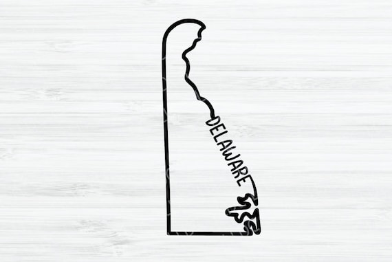 Delaware Outline SVG. Delaware Vector File. Delaware design. | Etsy