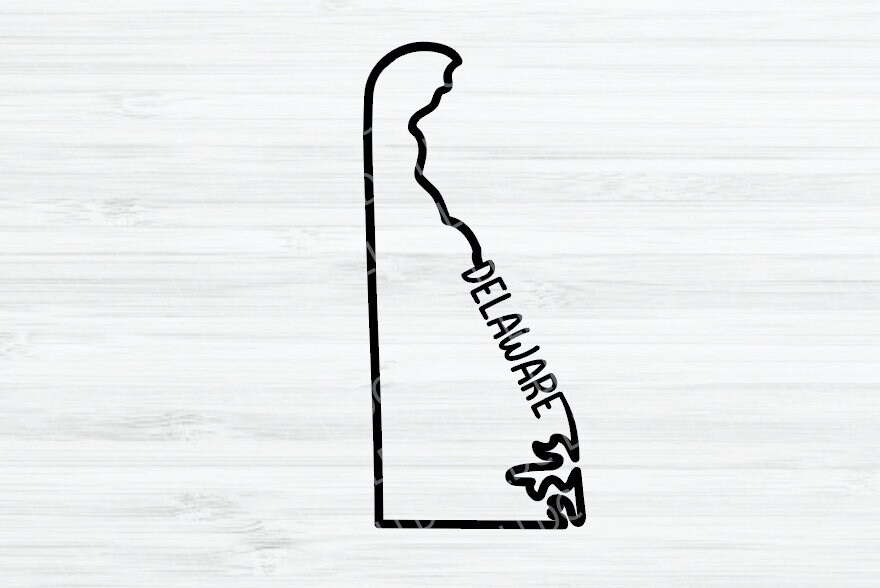 Delaware Outline SVG. Delaware Vector File. Delaware Design. Delaware ...