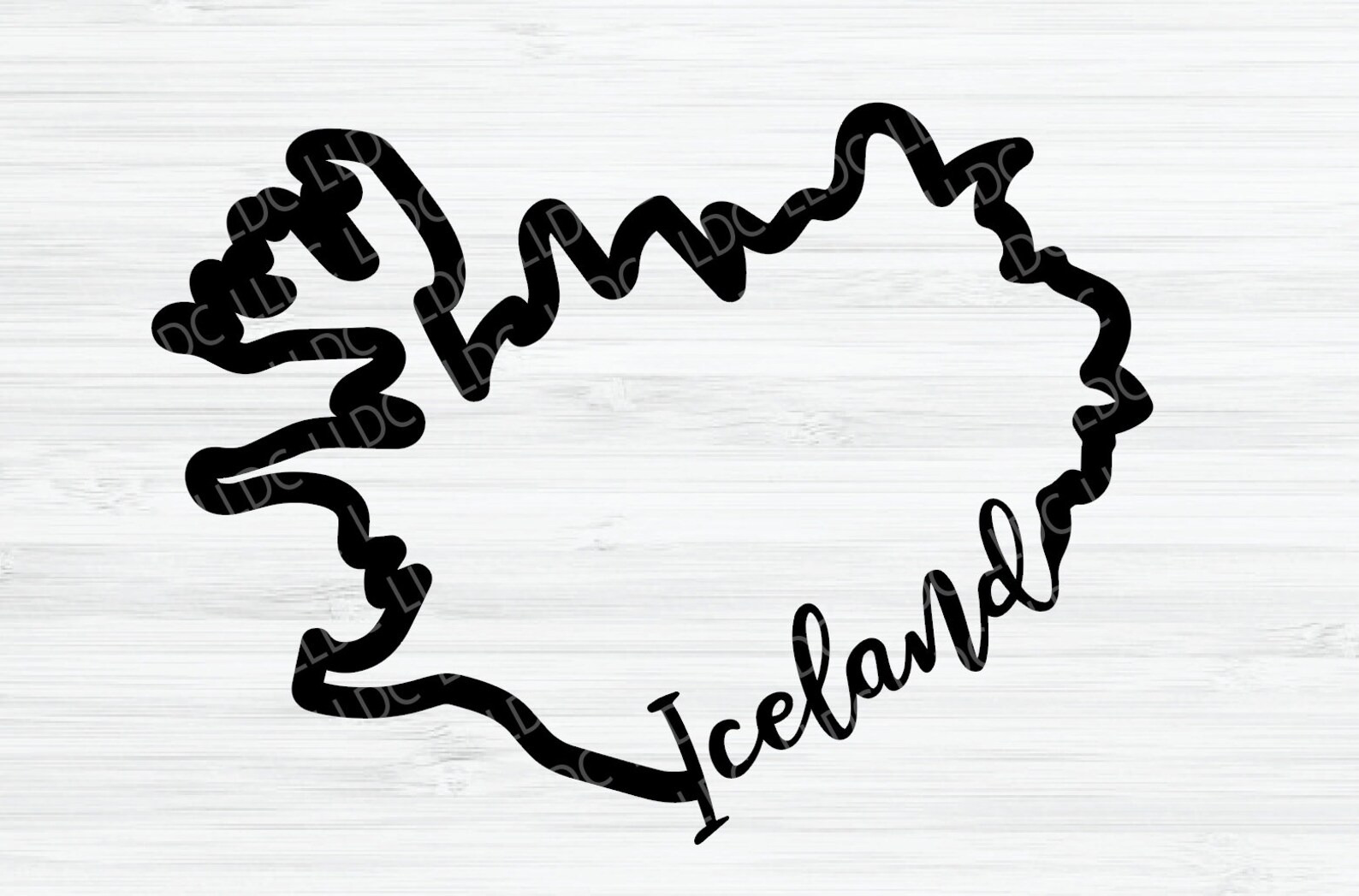 Iceland Outline SVG Iceland Vector Iceland Design Country - Etsy