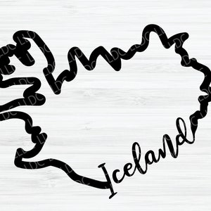 Iceland Outline SVG, Iceland Vector, Iceland Design, Country Svg ...