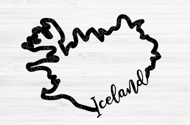 Iceland Outline SVG, Iceland Vector, Iceland Design, Country Svg ...