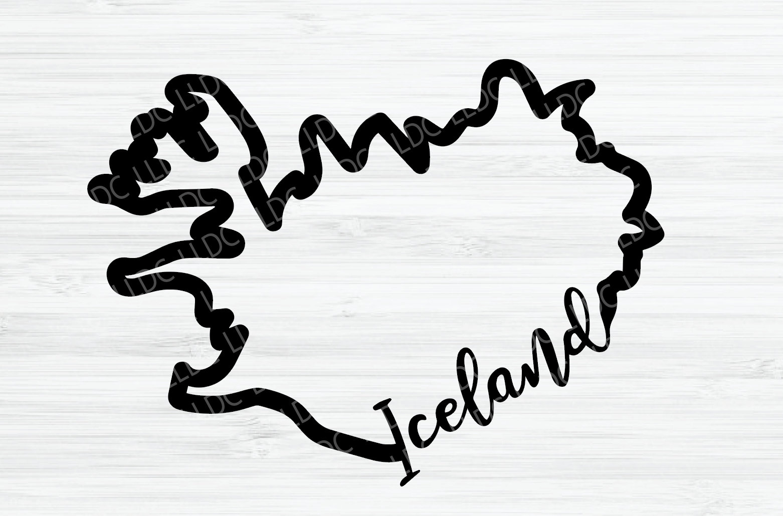 Iceland Outline SVG Iceland Vector Iceland Design Country - Etsy
