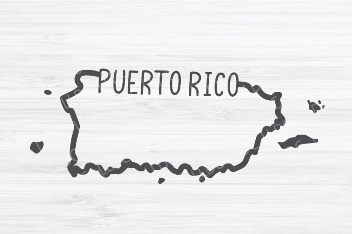 Puerto Rico Outline SVG Puerto Rico Vector Puerto Rico Svg - Etsy Hong Kong