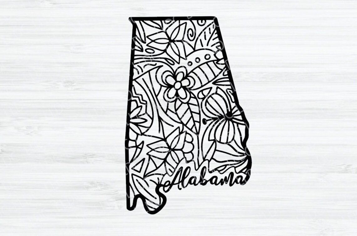 Alabama Outline SVG File. Alabama PNG. Alabama Cursive Vector - Etsy