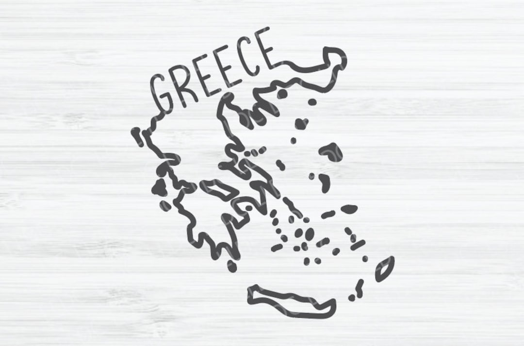Greece Outline SVG, Greece Print Vector, Greece Design, Country Svg ...