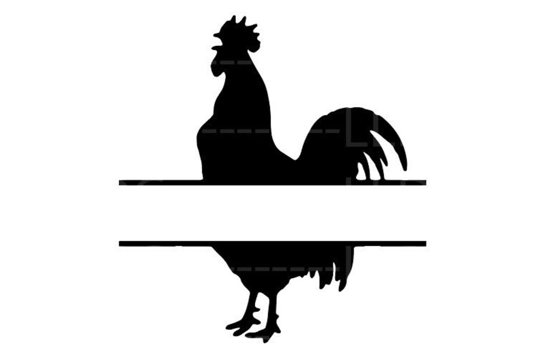 Rooster Svg Png Dxf Jpg, Split Rooster Svg, Barnyard Animals, Split ...