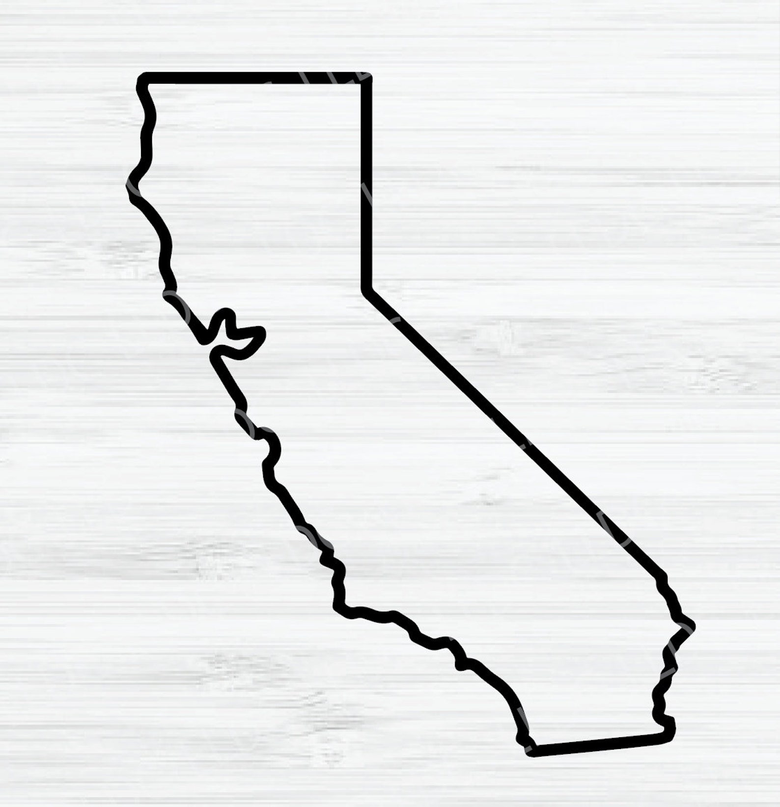 California Outline SVG File. California Vector File. Cali Solid Design ...