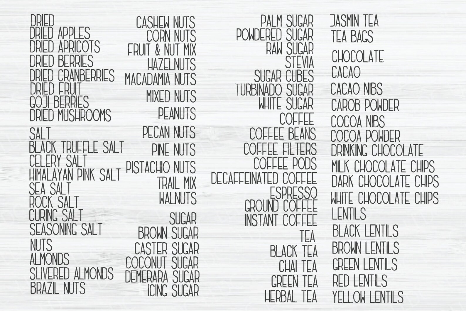 Pantry Labels SVG Spice Labels Svg Food Storage Svg Food - Etsy