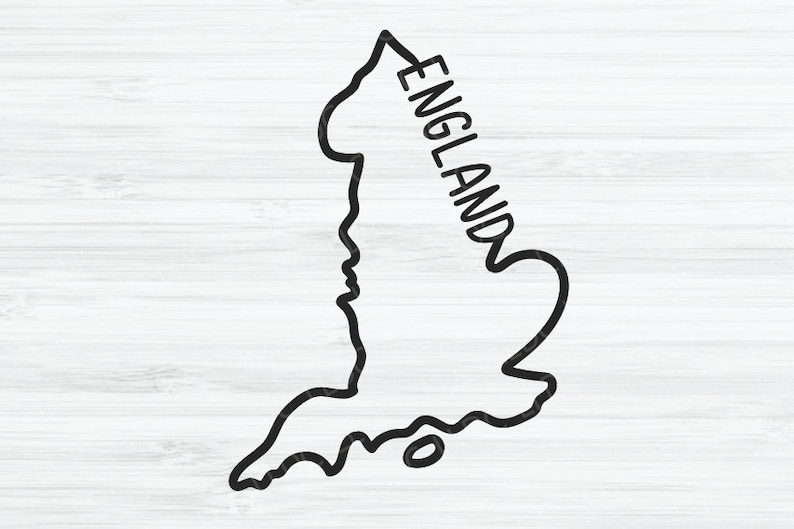 England Outline SVG England Writing Vector File England - Etsy