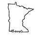 Minnesota Outline SVG. Minnesota Cursive Vector. Minnesota Design ...