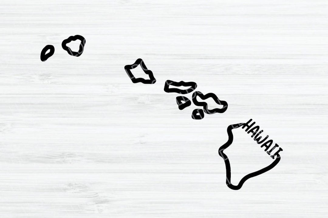 Hawaii Outline SVG. Hawaii Vector File. Hawaii Design. Hawaii Digital ...