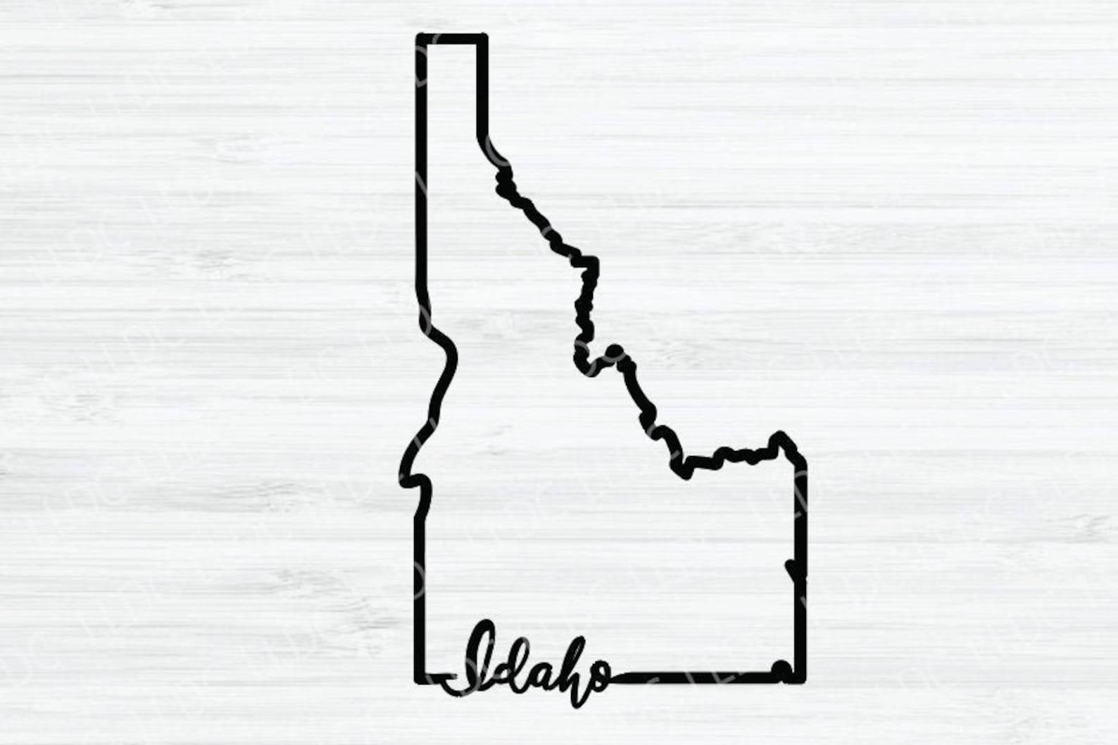 Idaho Outline SVG. Idaho Cursive Vector File. Idaho Design. Idaho State ...