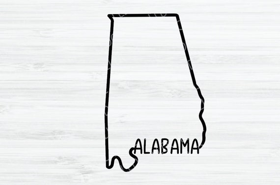 Alabama Outline SVG File. Alabama Vector File. Bama Design. - Etsy