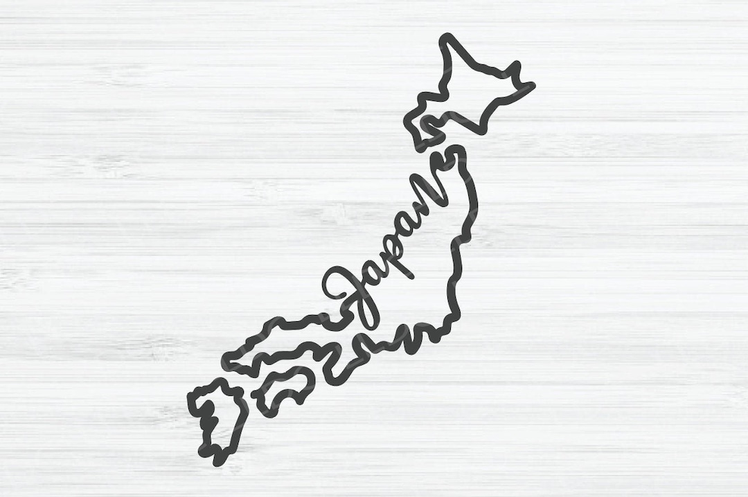 Japan Outline SVG, Japan Cursive Vector File, Japan Design, Country Svg ...