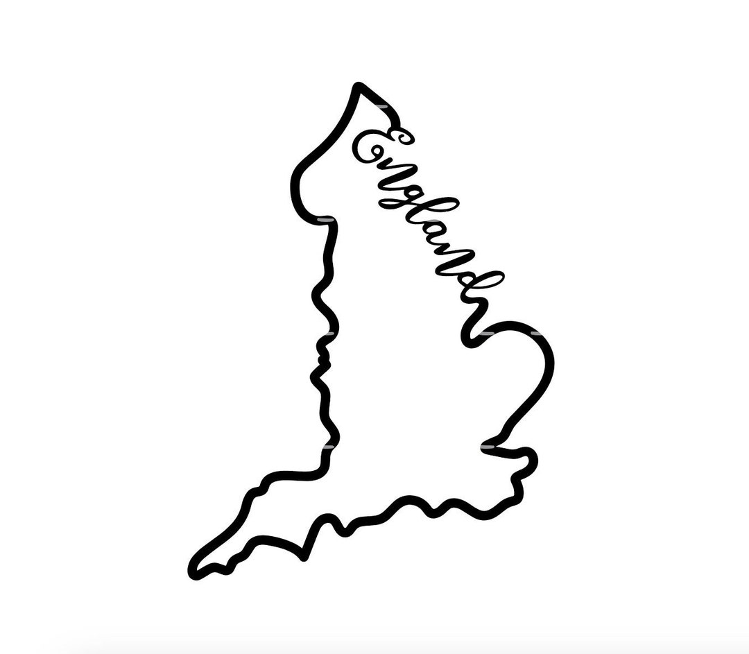 England Outline SVG | England Cursive Vector File | England Design ...