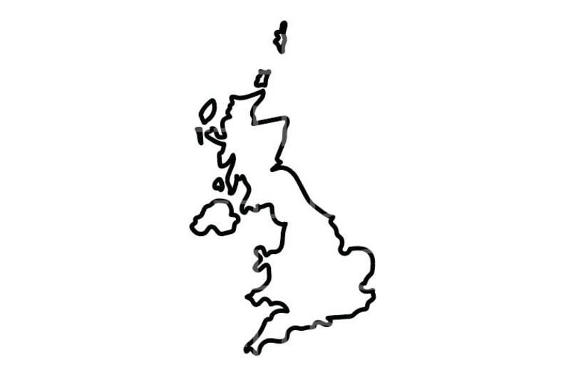 United Kingdom Outline SVG PNG, United Kingdom Cursive Vector, United ...