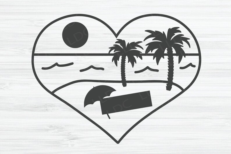 Beach Heart Svg Png, Adventure Svg, Sunrise Svg, Ocean Svg, Nature Svg ...