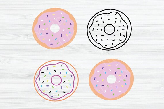 Donuts SVG File. Donut Digital Cut File. Instant Downloadable | Etsy