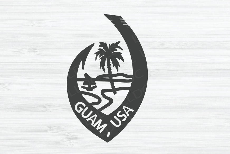 Guam SVG Guam Seal Svg Guam Vector File Guam Hook Svg | Etsy Israel