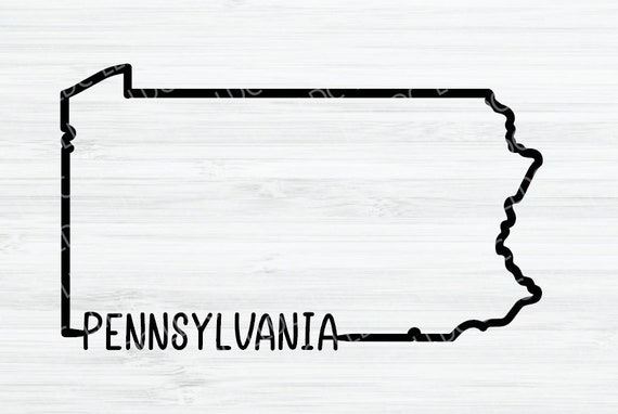 Pennsylvania Outline SVG. Pennsylvania Svg. Pennsylvania State | Etsy
