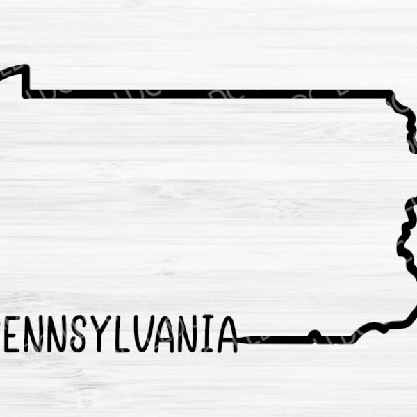Pennsylvania Shape Svg - Etsy
