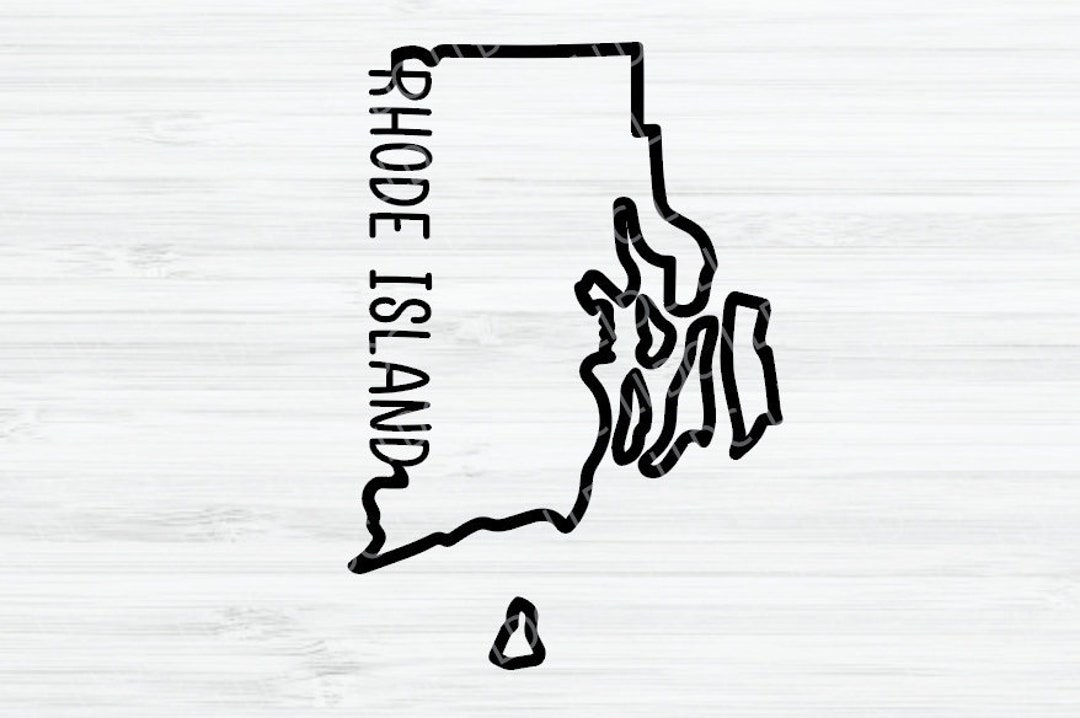 Rhode Island Outline SVG. Rhode Island Svg. Rhode Island State Digital ...