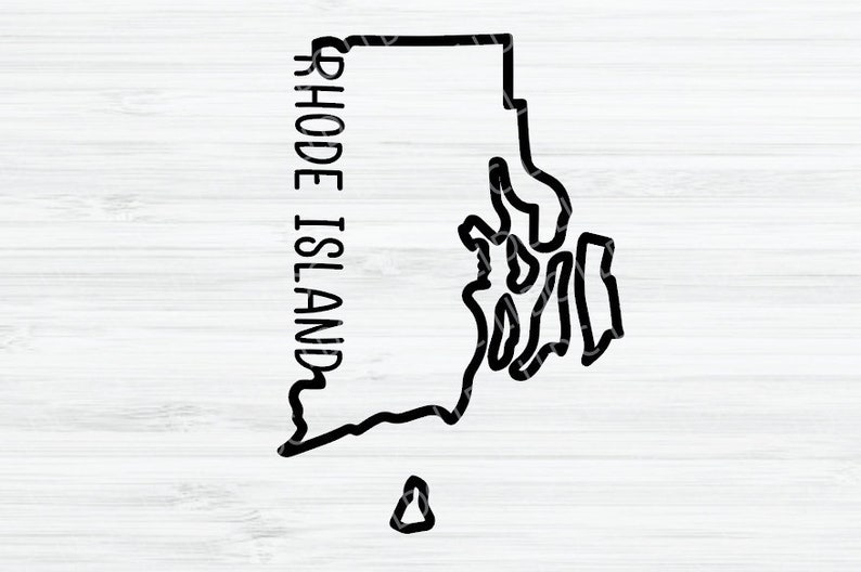 Rhode Island Outline SVG. Rhode Island Svg. Rhode Island State Digital ...