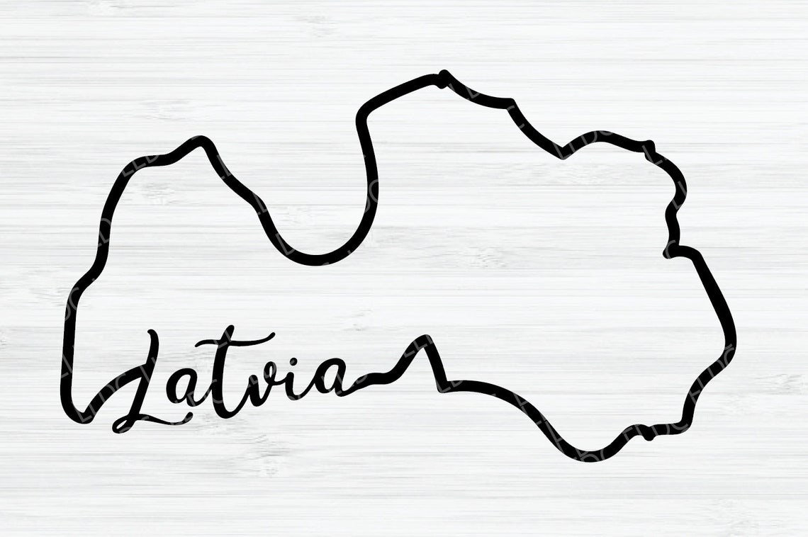 Latvia Outline SVG, Latvia PNG, Latvia Cursive Design, Country Svg ...