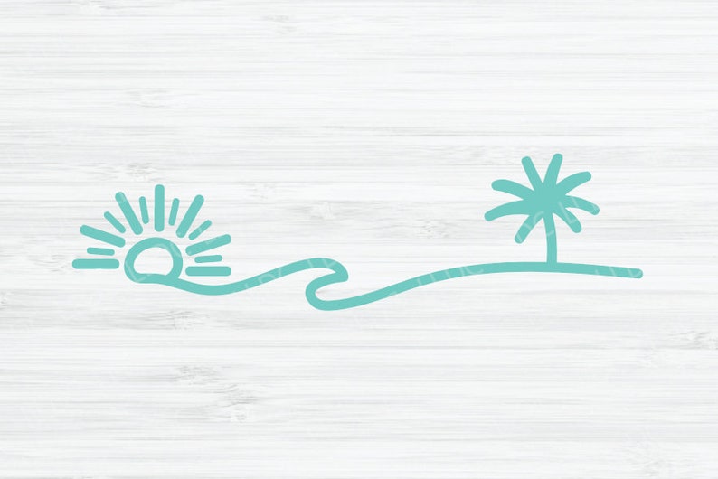Beach Svg | Sunrise Svg | Palm Tree Svg | Wave Svg | Summer Svg | Beach ...