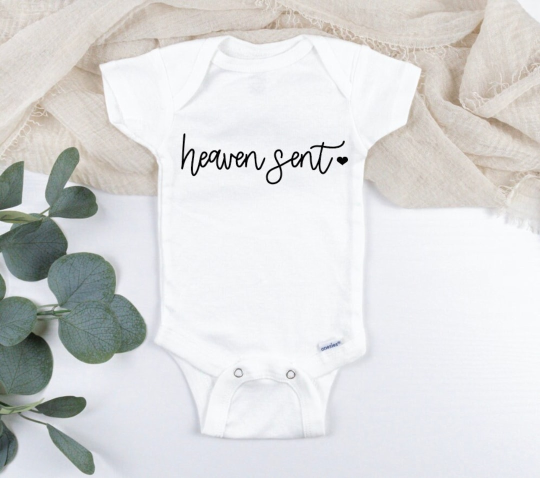 Heaven Sent Svg, Baby Shirt Svg, Baby Bodysuit Svg, Baby Tee Svg, Cute ...