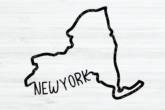 New York Outline SVG. New York Vector File. New York Design. | Etsy