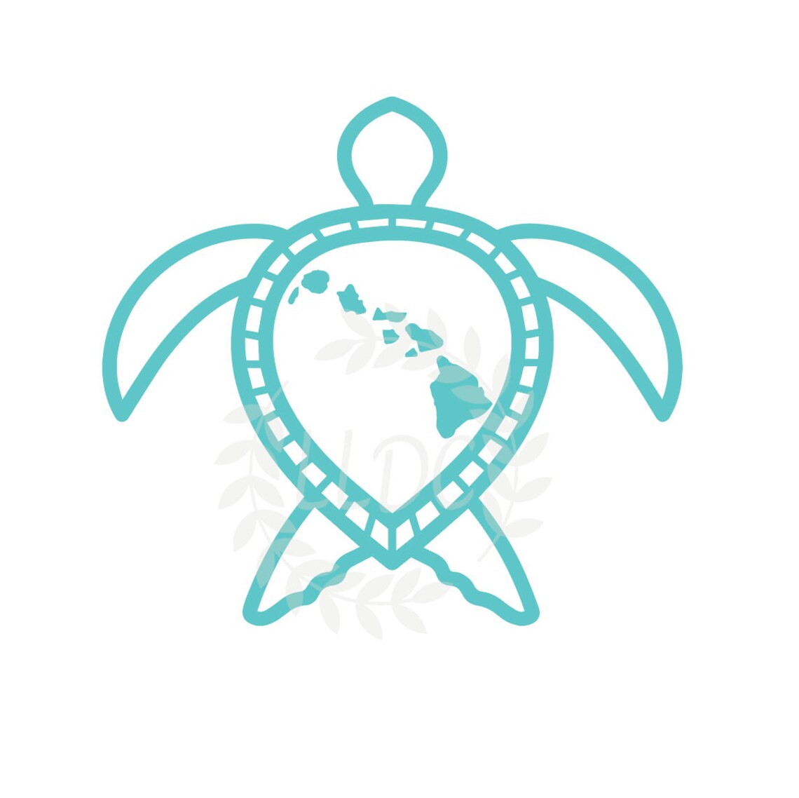 Turtle With Hawaiian Islands on Shell SVG File. Turtle - Etsy
