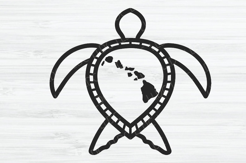 Love Turtle Svg Turtle With Hawaiian Islands SVG Turtle - Etsy