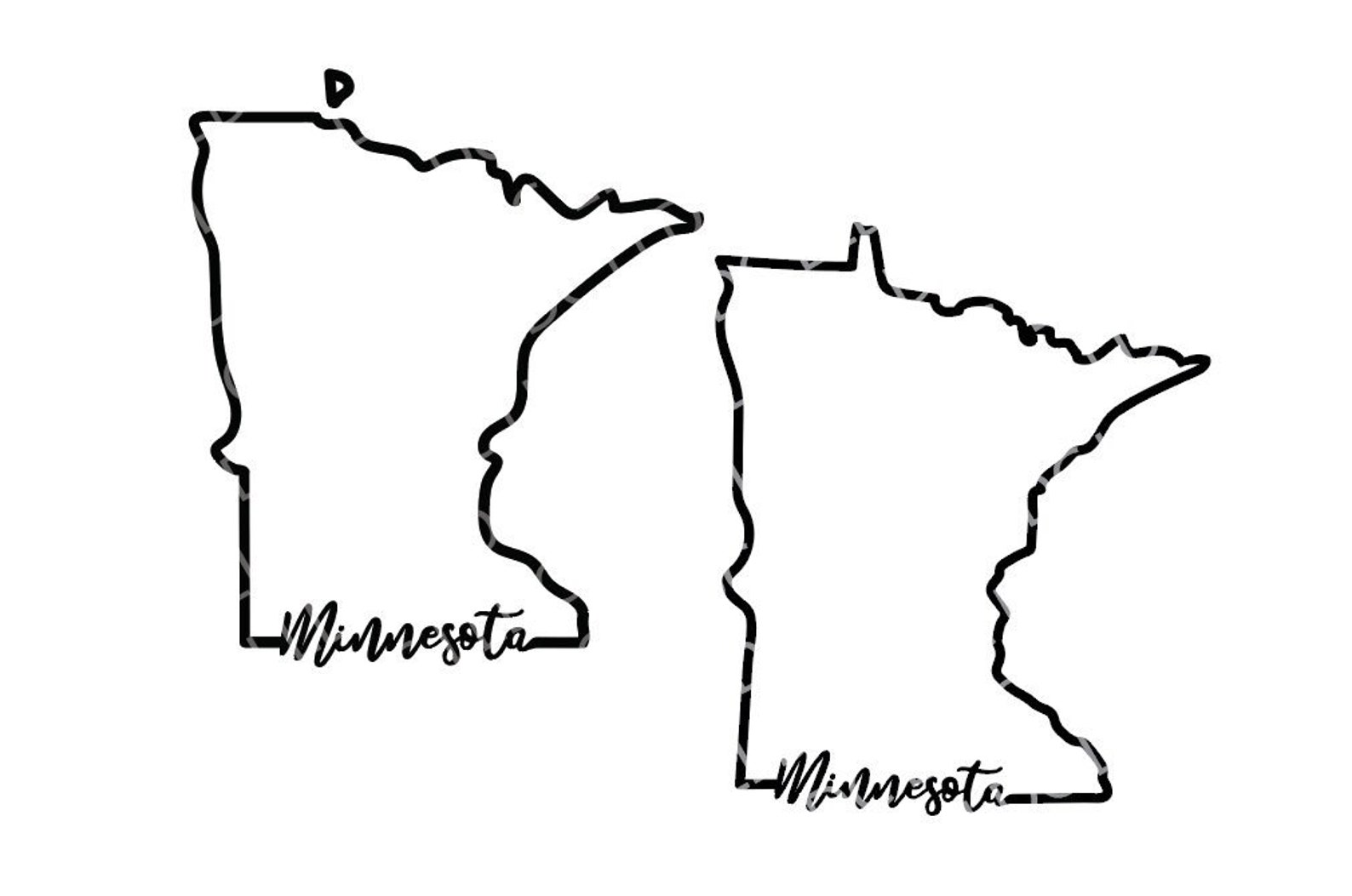 Minnesota Outline SVG. Minnesota Cursive Vector. Minnesota - Etsy
