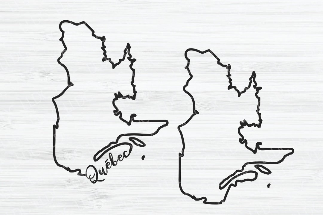 Quebec Outline SVG, Quebec Vector, Quebec Cursive Design, Country Svg ...