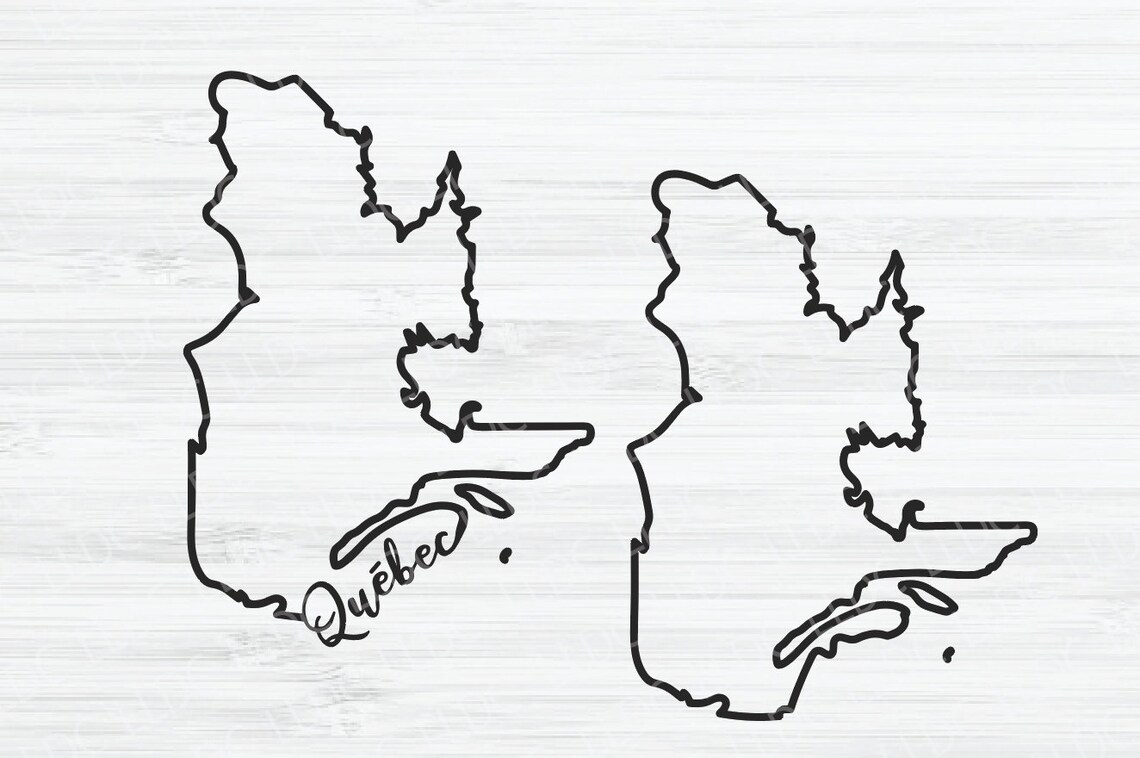Quebec Outline SVG, Quebec Vector, Quebec Cursive Design, Country Svg ...