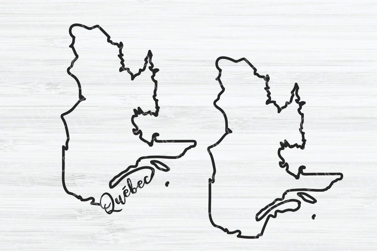 Quebec Outline SVG Quebec Vector Quebec Cursive Design | Etsy