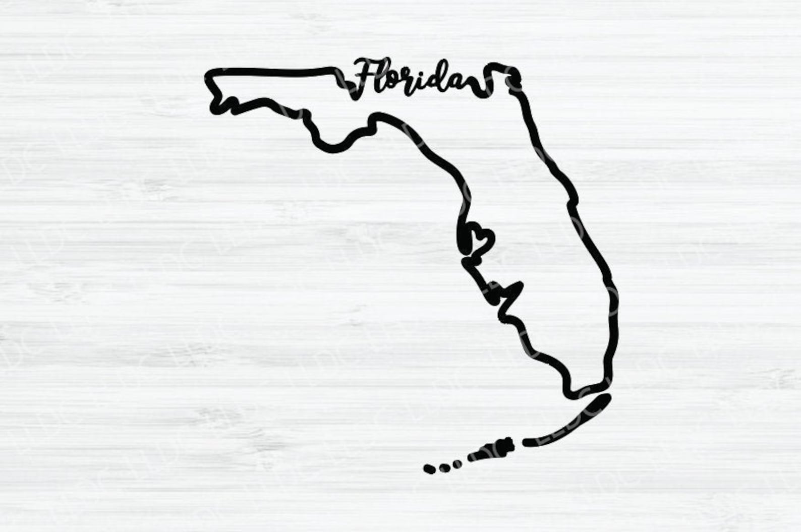 Florida Outline SVG. Florida Cursive Vector File. Florida | Etsy