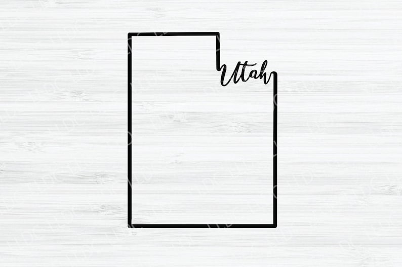 Utah Outline SVG. Utah Cursive Svg. Utah Vector File. Utah State ...