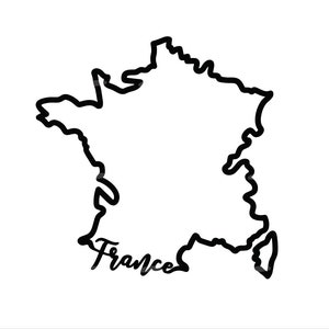 France Outline SVG PNG, France Cursive Vector File, France Design ...